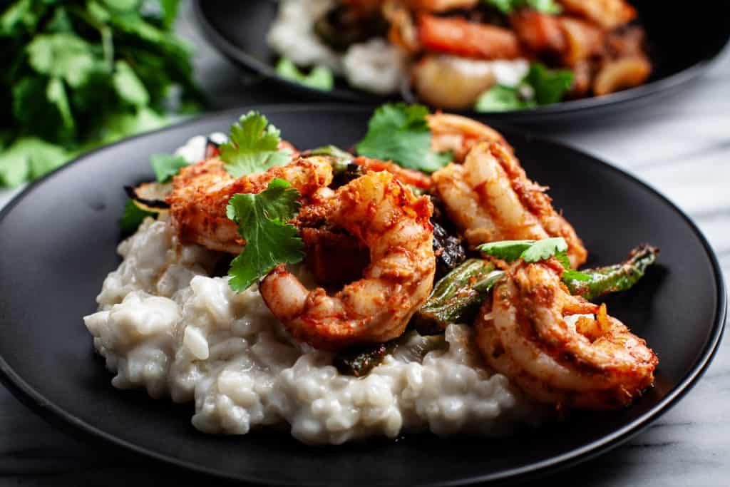 Coconut Risotto with Curried Shrimp - That Zest Life