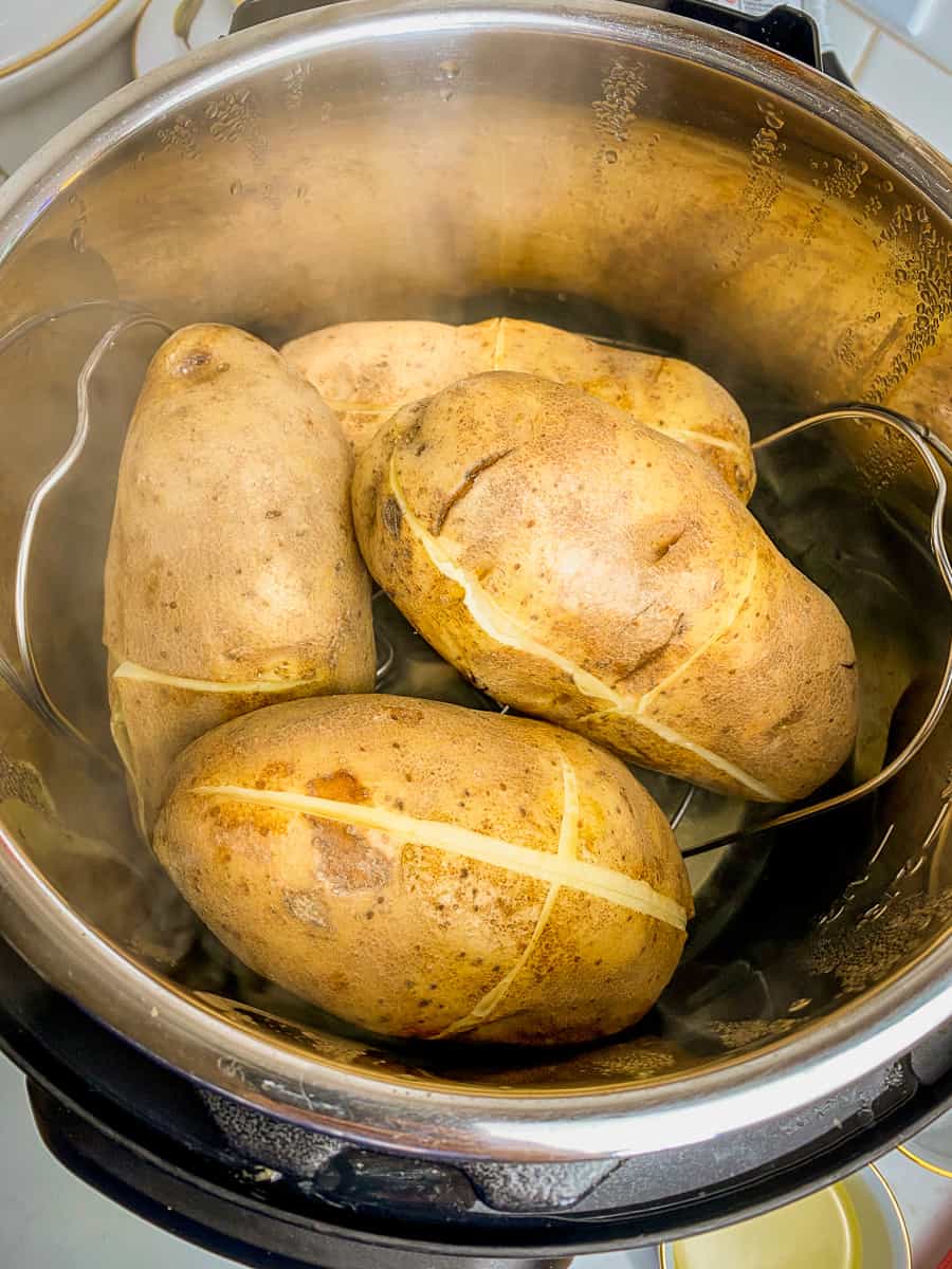 The Best Crispy Instant Pot Baked Potatoes - That Zest Life